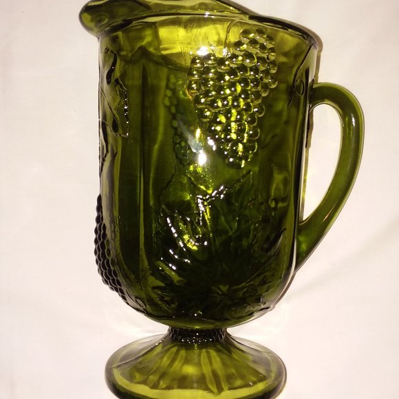 Indiana Glass | Dining | Vintage Green Pitcher Indian Glass | Poshmark